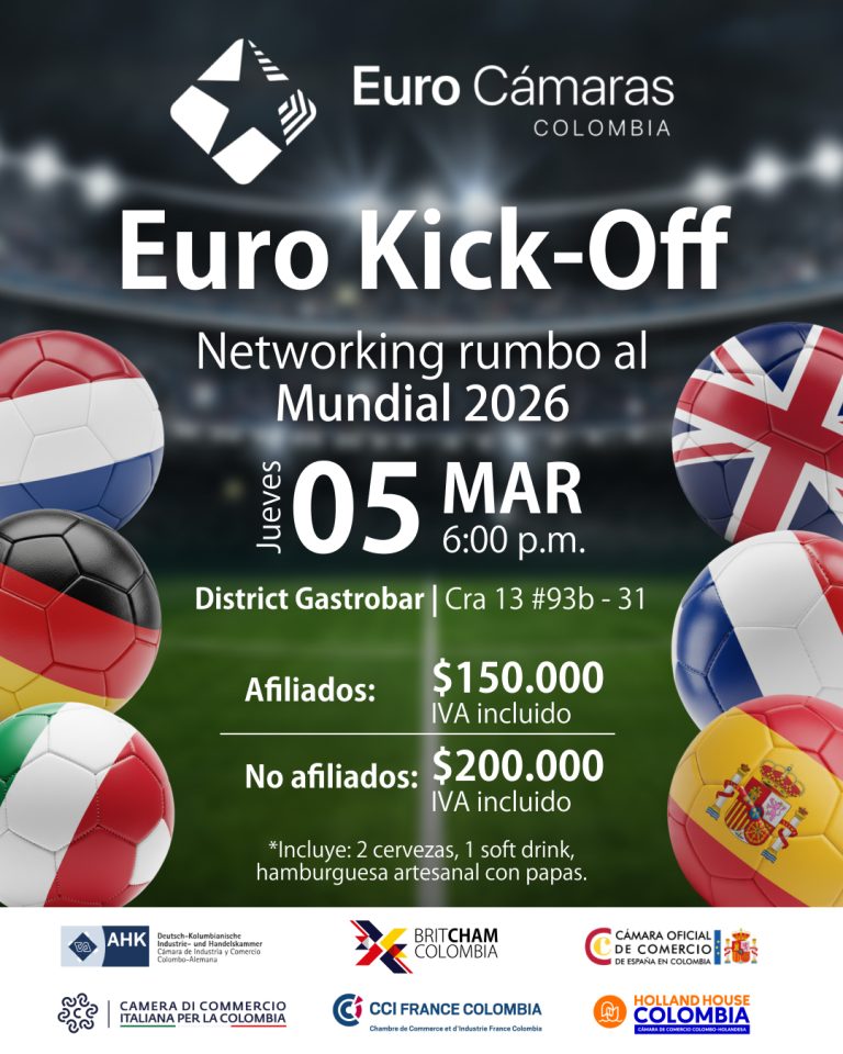 Evento Euro kick-off – Holland House Colombia – Cámara de Comercio